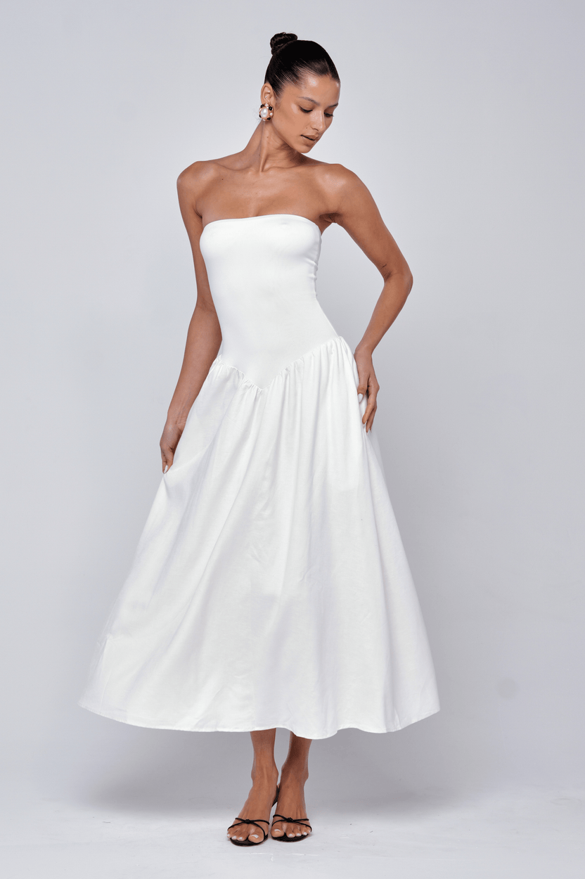 Mackenzie Dress in White Linen – RESA